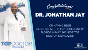 Dr. Jonathan Jay as Top Urologist in FL May 2021 by Top Doctor Magazine